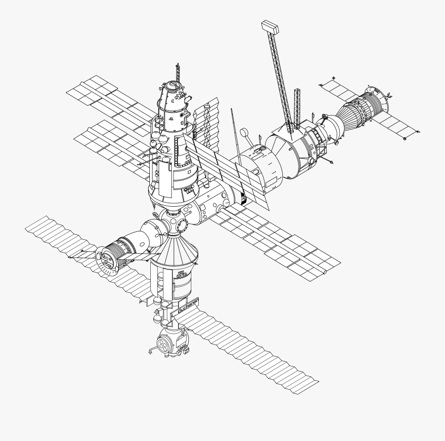 Sketch Of A Space Station - International Space Station Drawing , Free ...