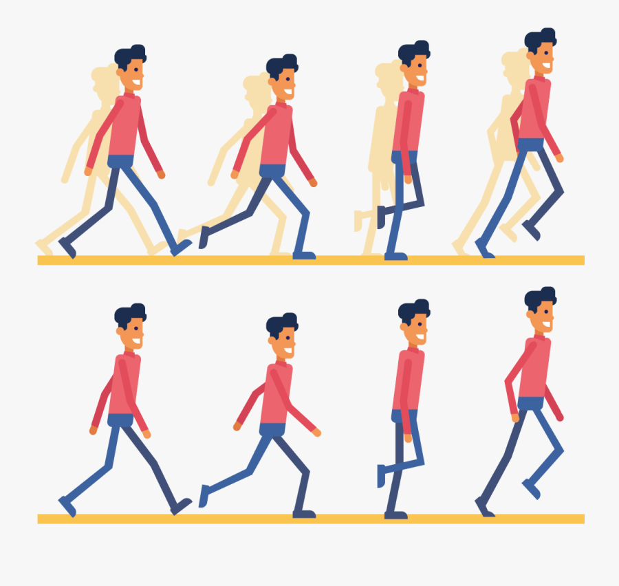 Steps Clipart Foot Path - Illustrator Walk Cycle , Free Transparent ...