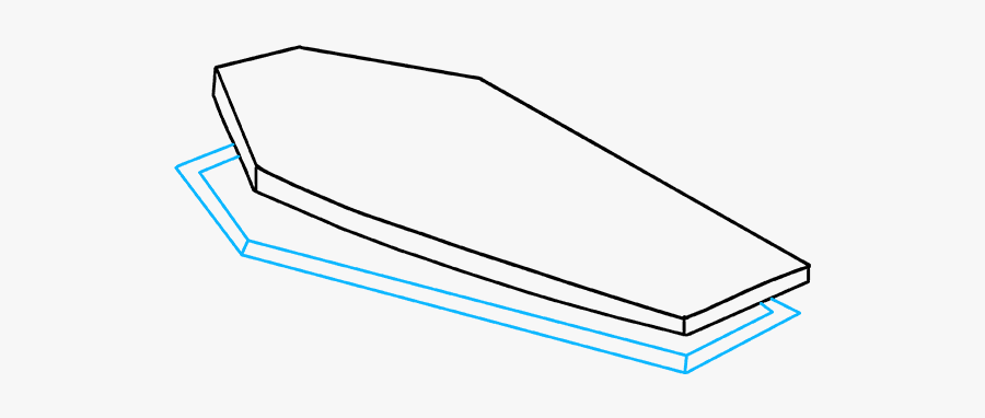 How To Draw Coffin - Casket Drawing , Free Transparent Clipart - ClipartKey