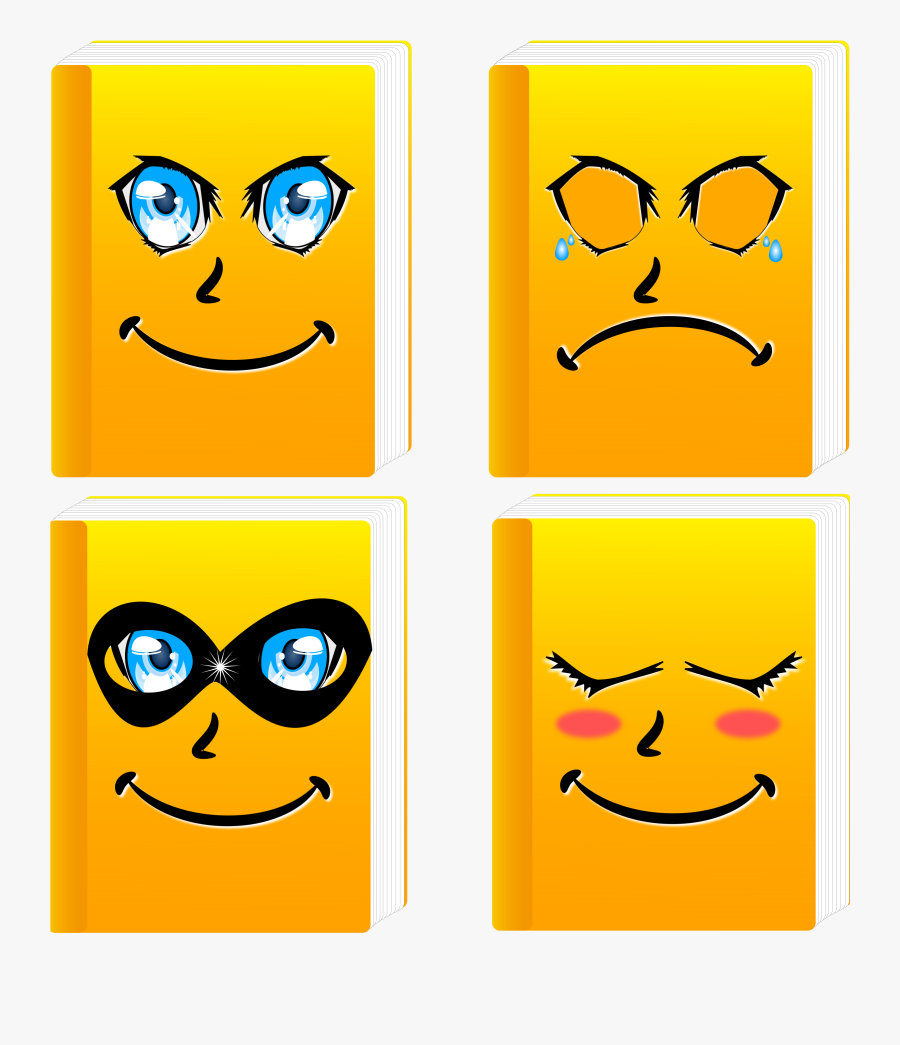 Emoticon Buku Clipart Emoticon Smiley Clip Art - Book , Free ...