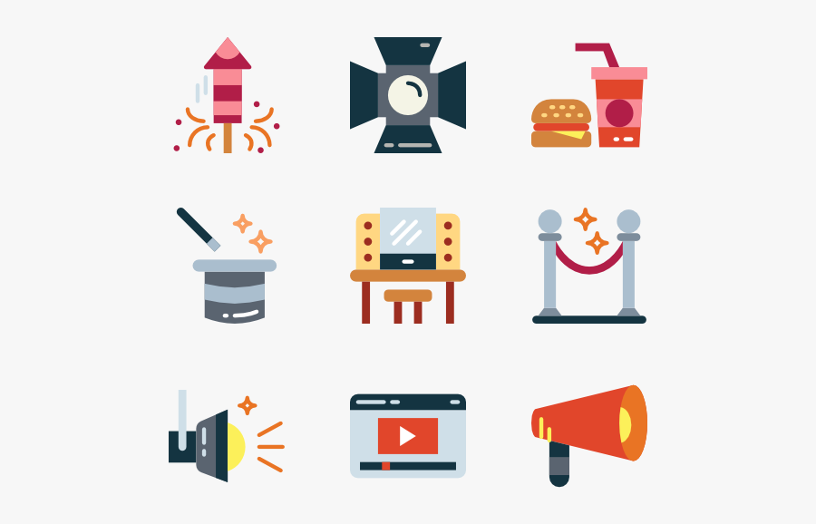 Hollywood - Icons Hollywood Vector , Free Transparent Clipart - ClipartKey