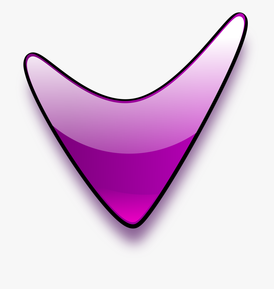 Glossy Down Arrow Clip Arts - Seta Png Para Fts , Free Transparent ...