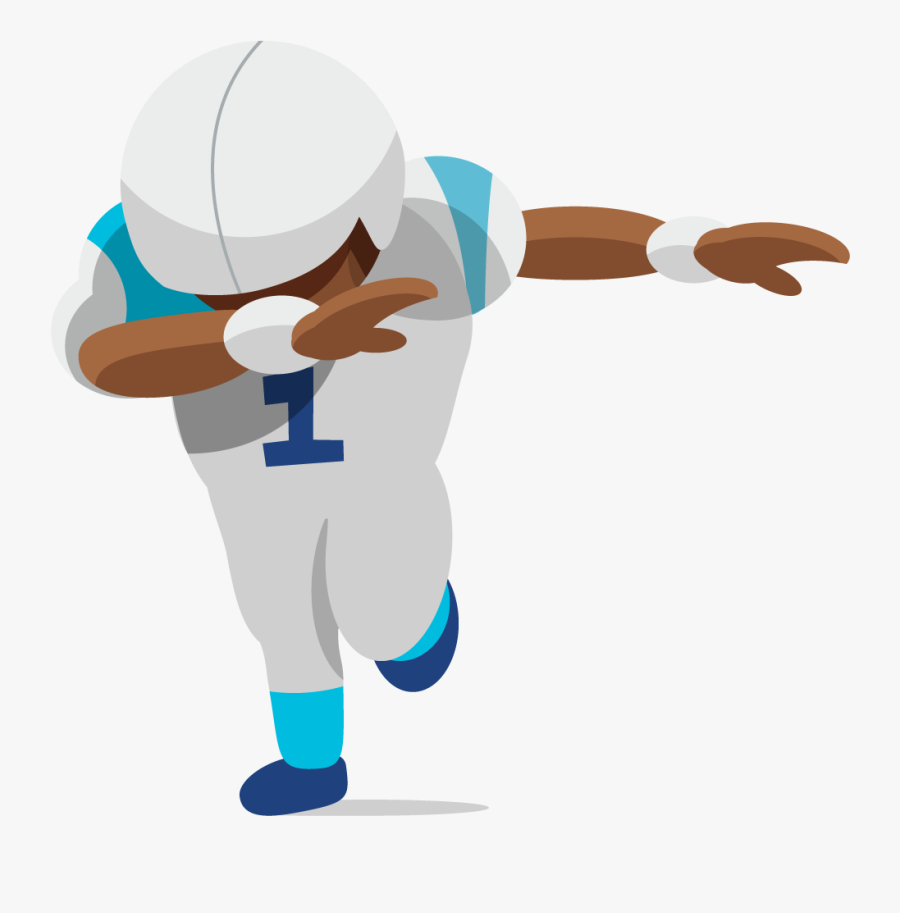 Football Player Dabbing Cartoon , Free Transparent Clipart - ClipartKey