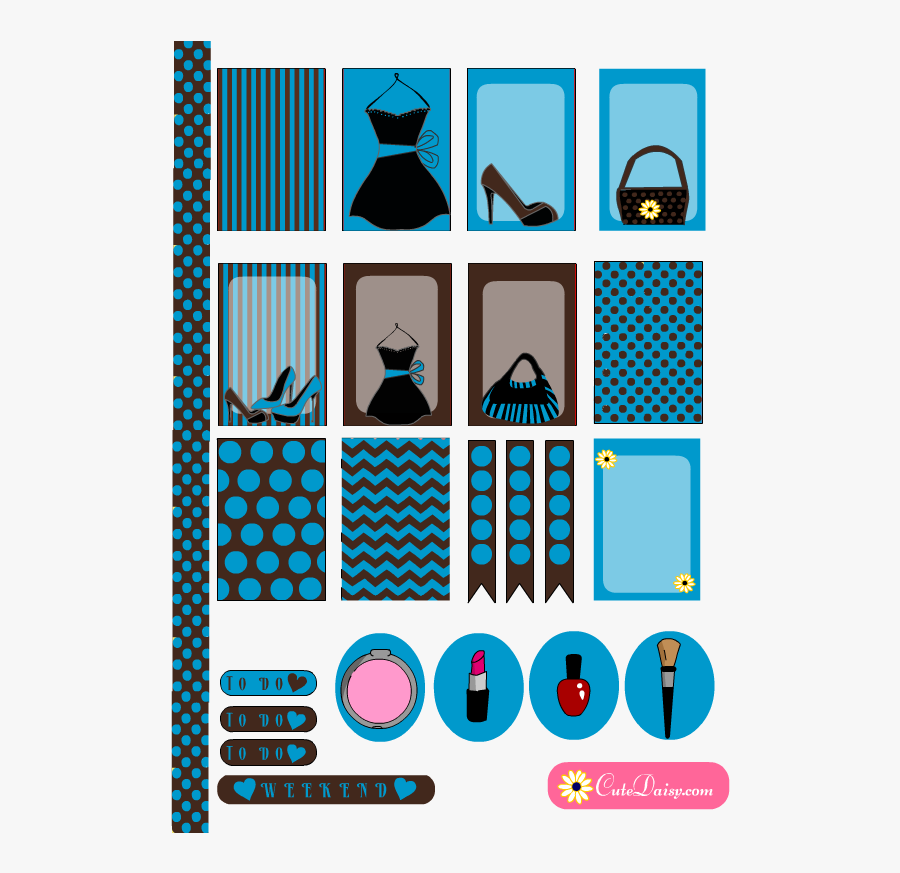 Check Mark Clipart Planner Stickers - Printable Fashion Stickers , Free ...