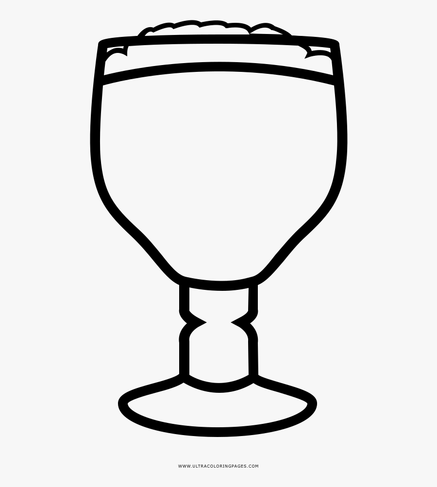 Goblet Beer Glass Coloring Page , Free Transparent Clipart - ClipartKey
