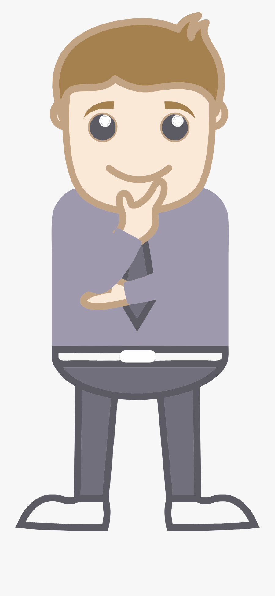 Man Thinking Clipart - Wonder Feeling , Free Transparent Clipart ...