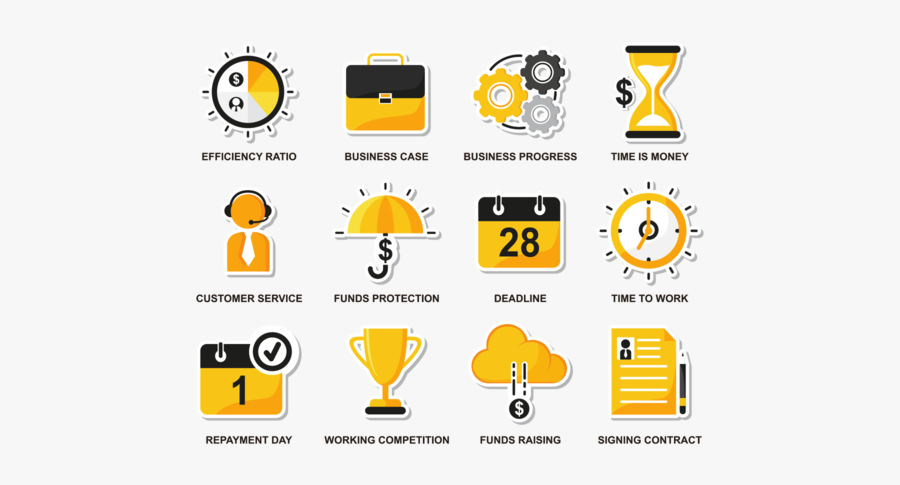 Vector Bussines Flat Icons - Efficiency Vector , Free Transparent ...