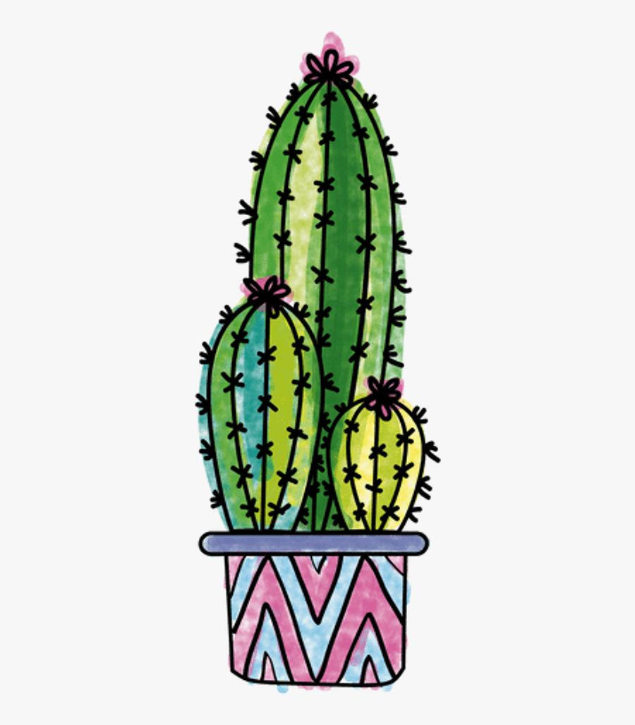 Cactus Cactusdrawing Doodle Plant Freetoedit - Transparent Background ...