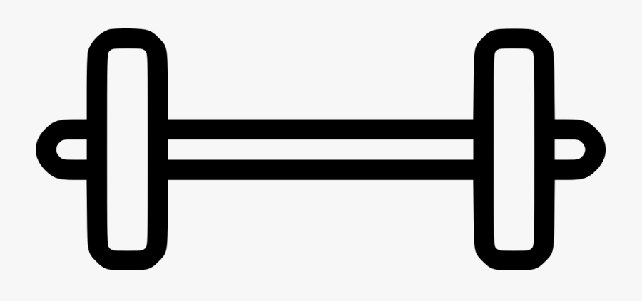 Barbells Fitness Gym Workout - White Weight Outline , Free Transparent ...