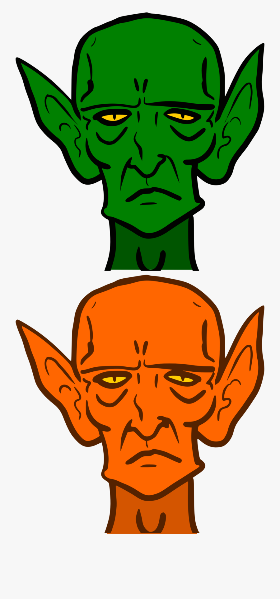 Green Alien With Pointy Ears , Free Transparent Clipart - ClipartKey