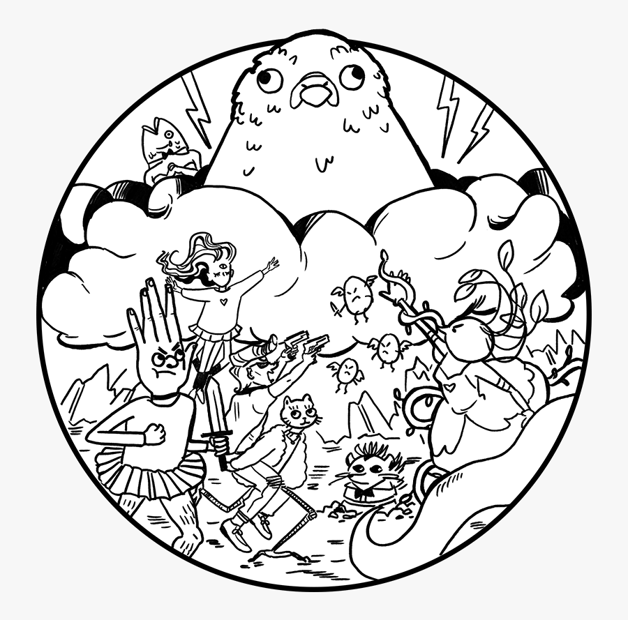 Sketchclub Sticker Corpse Battle - Circle , Free Transparent Clipart ...