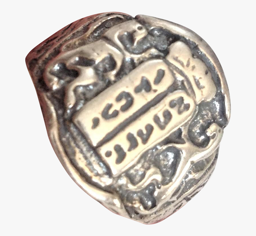 Silver Ten Commandments And Lion Of Judea Ring - Royal Icing , Free ...