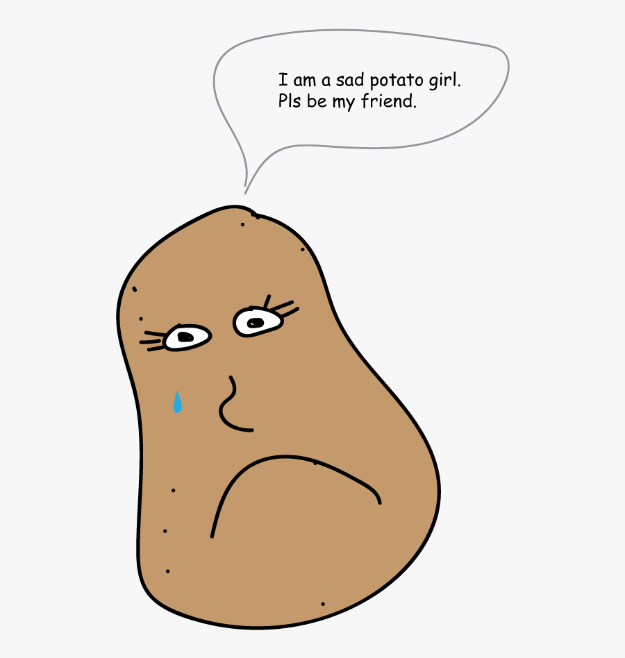 Drawn Potato Sad , Free Transparent Clipart - ClipartKey