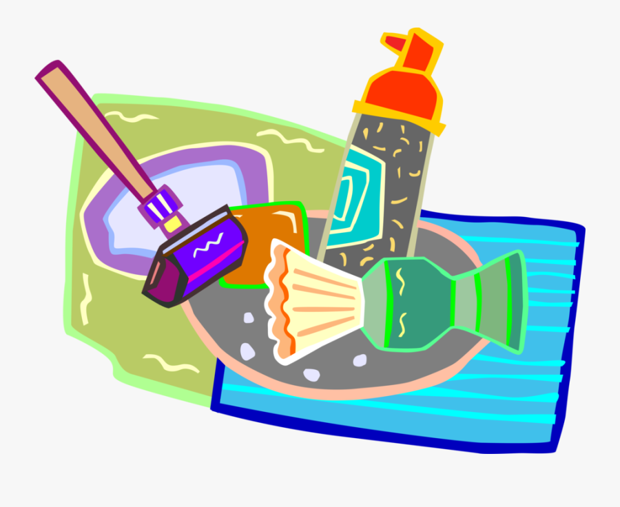 Vector Illustration Of Personal Grooming Shaving Items , Free ...