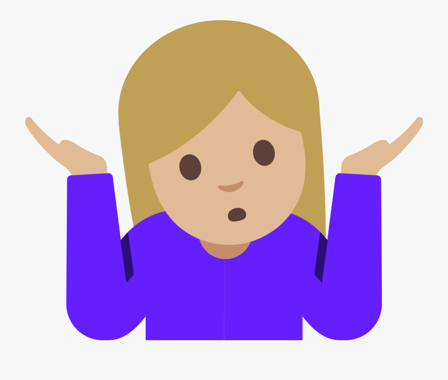 Woman Png -shrug Emoji Android, Hd Png Download - Woman Shrugging Emoji ...