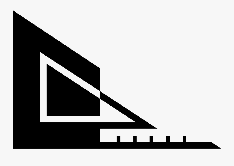 Vector Illustration Of Triangle Ruler, Rule Or Line , Free Transparent ...