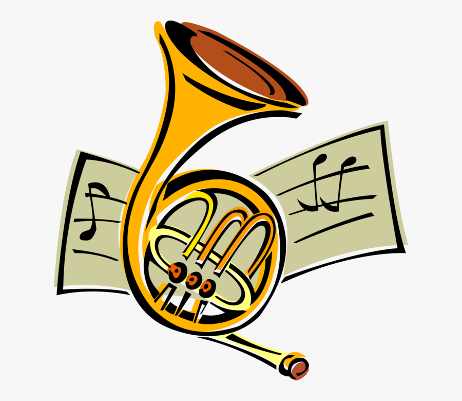 Vector Illustration Of French Horn Brass Musical Instrument French Horn Clipart Free Free