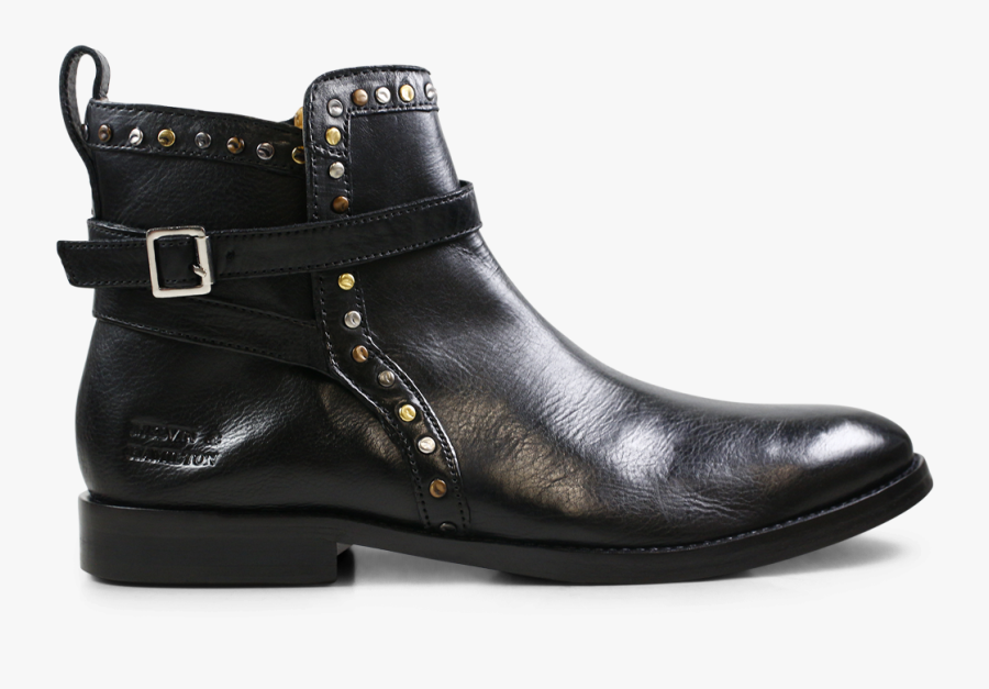 Ankle Boots Amelie 36 Black Rivets Strap Black - Motorcycle Boot , Free ...
