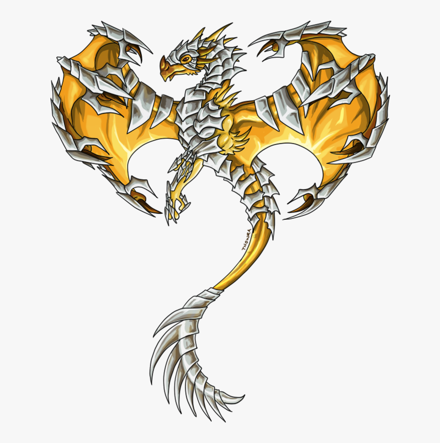 Dragon,fictional Character,mythical Art - Silver And Gold Dragon , Free ...