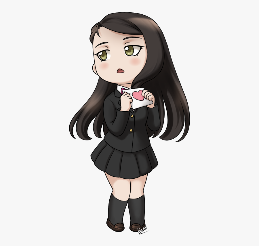 Schoolgirl Mia By Marvelpoison - Chibi Girl Black Hair Png , Free ...