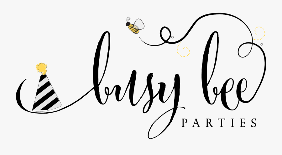 Busy Bee Parties - Calligraphy , Free Transparent Clipart - ClipartKey