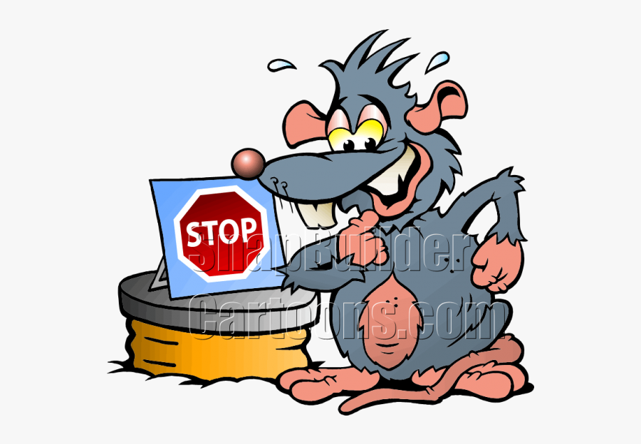 Rat Scared Stop Sign - Rat Smiling , Free Transparent Clipart - ClipartKey