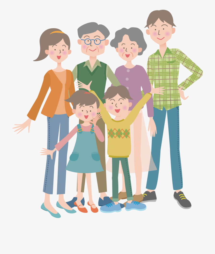 Multigenerational Family - Cartoon , Free Transparent Clipart - ClipartKey