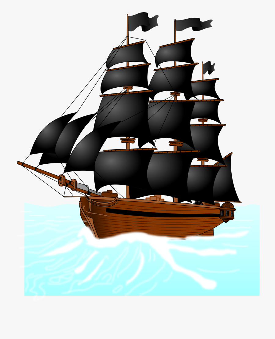 Pirate Clip Art Images Free For Commercial - Ship With Black Sails ...