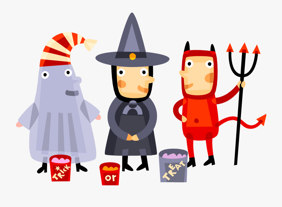 October Clipart Kids - Halloween Trick Or Treat Png , Free Transparent ...