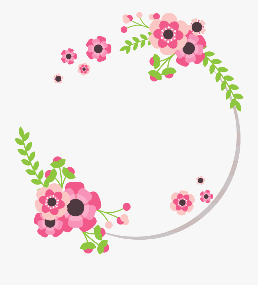 Flowers In A Circle Transparent , Free Transparent Clipart - ClipartKey