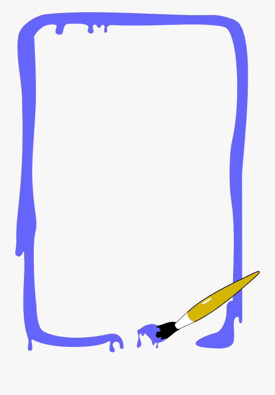 Transparent Toothbrush Clipart - Paint Brush Border Clip Art , Free ...