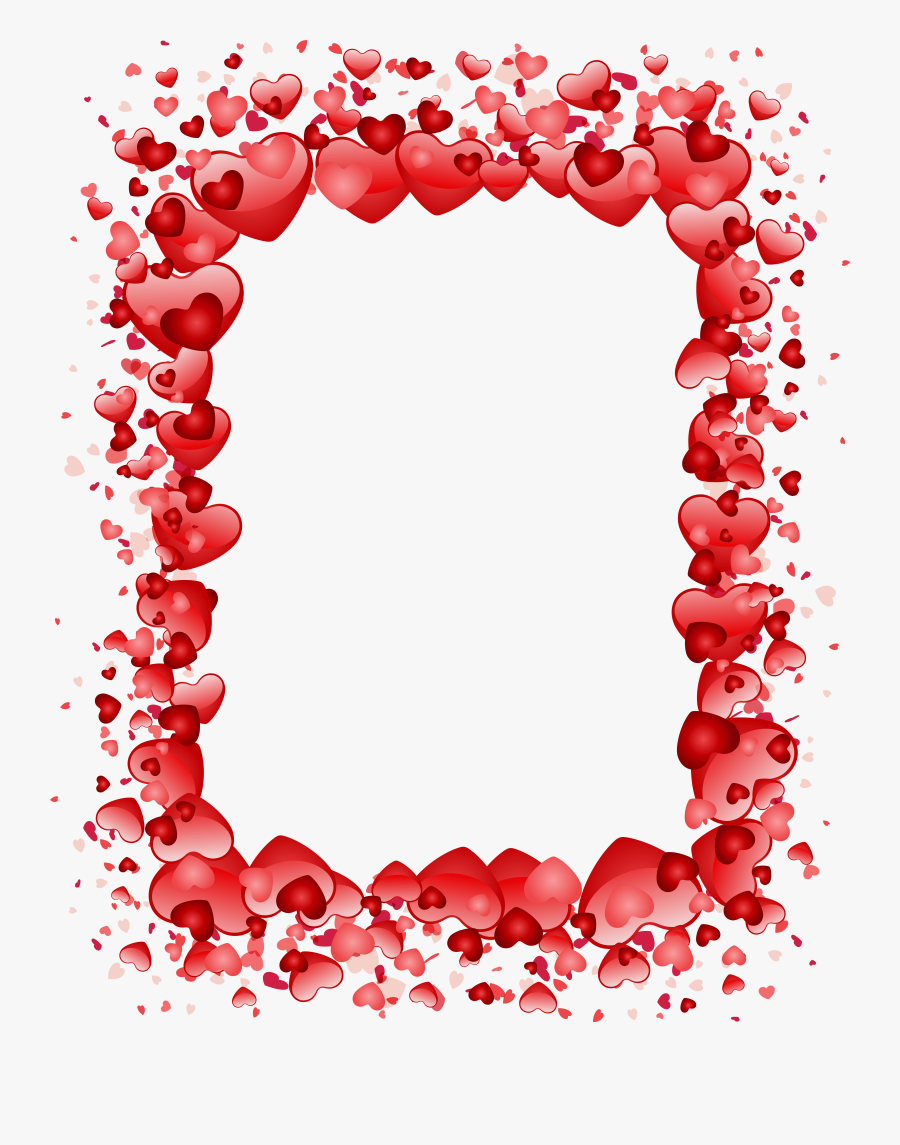 Valentine"s Day Hearts Border Transparent Png Clip , Free Transparent ...