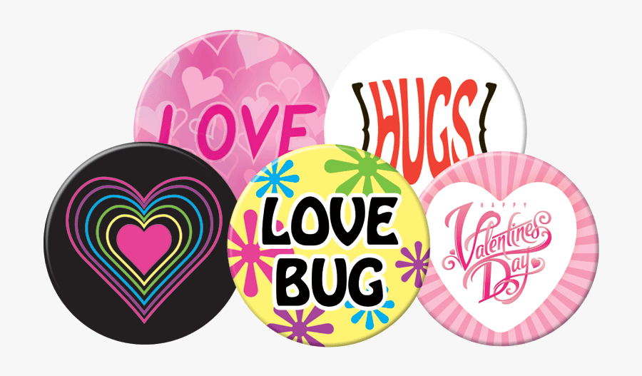Valentine"s Day Themed Button Kit - Valentine Button , Free Transparent ...