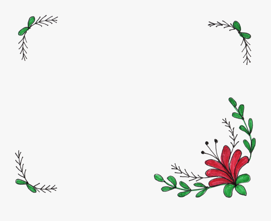 Simple Floral Border Drawing Polish Your Personal Project Or Design 
