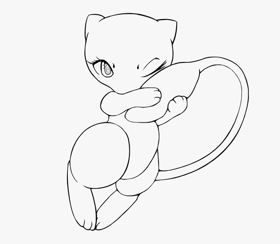 Pokemon Drawing Mew At Getdrawings - Line Art , Free Transparent ...