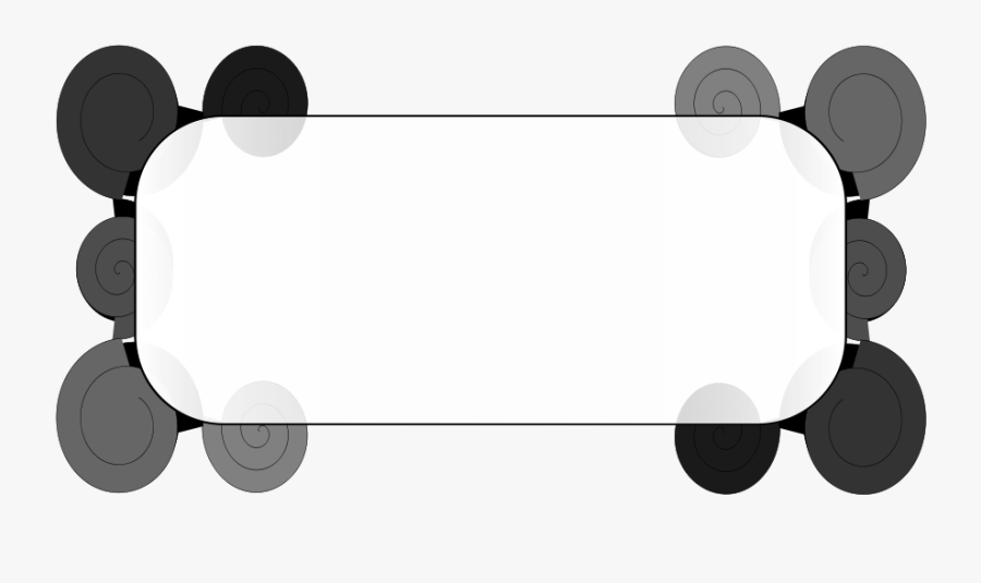 Gray Decorative Border - Box Border Design In Black And White , Free ...