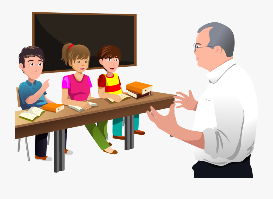 Classroom Lectures Professor Student The Teacher Clipart - Student In ...