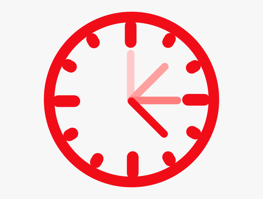 Red Clock Vector Png , Free Transparent Clipart - ClipartKey