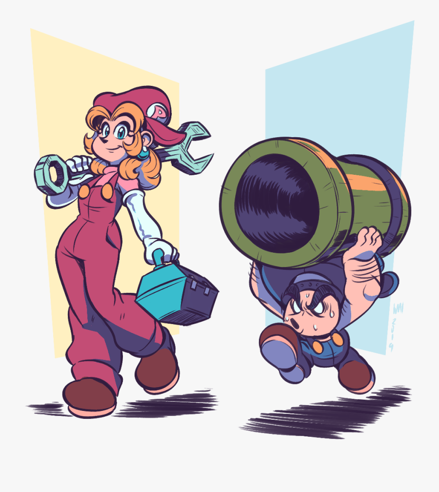 Super Plumber Bros - Super Mario Bros Peach Plumber , Free Transparent ...