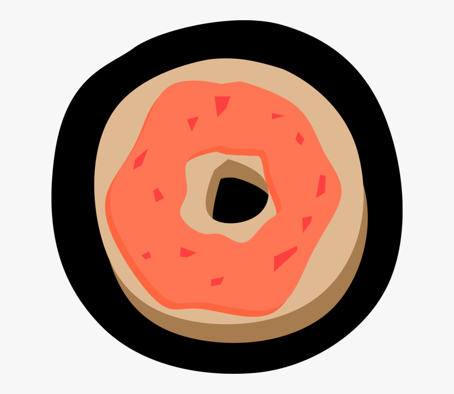 Vector Illustration Of Baked Leavened, Doughnut-shaped - Circle , Free ...