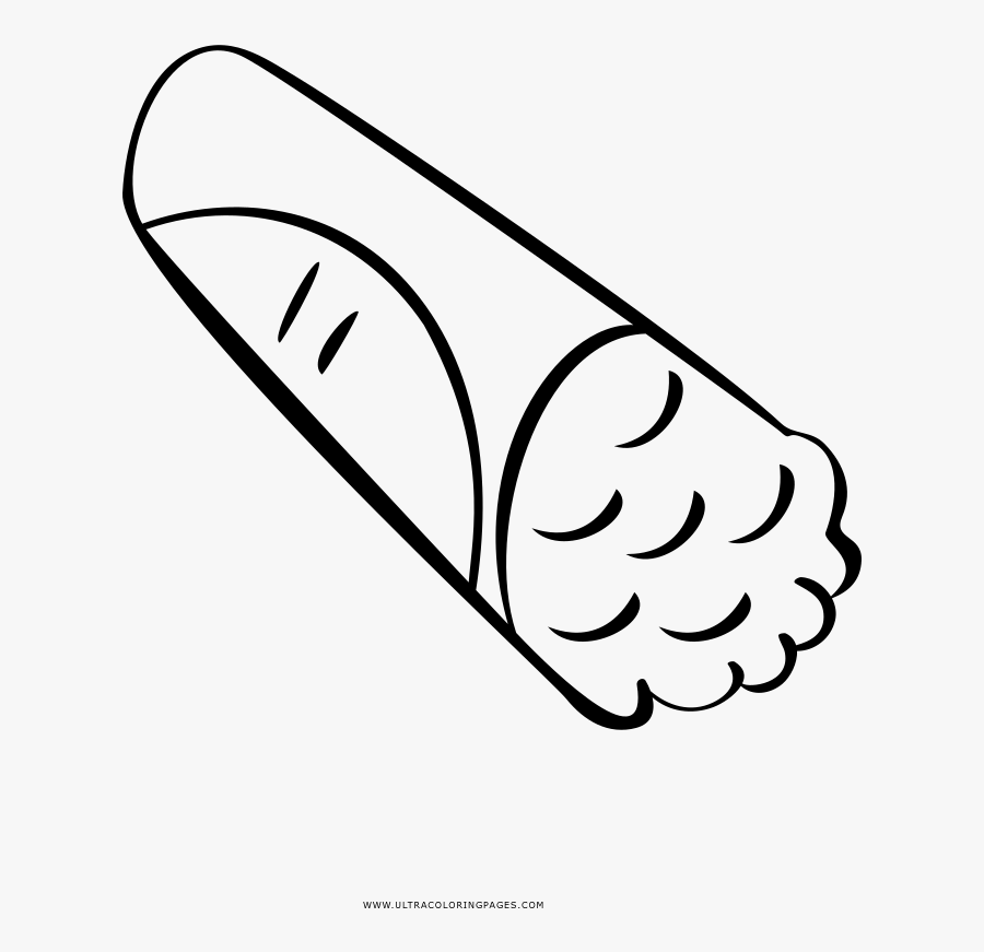 Burrito Coloring Page - Drawing , Free Transparent Clipart - ClipartKey