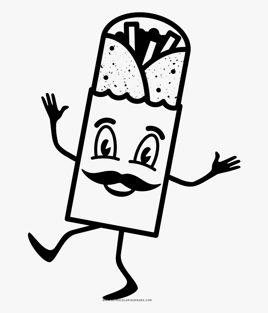 Burrito Coloring Page , Free Transparent Clipart - ClipartKey