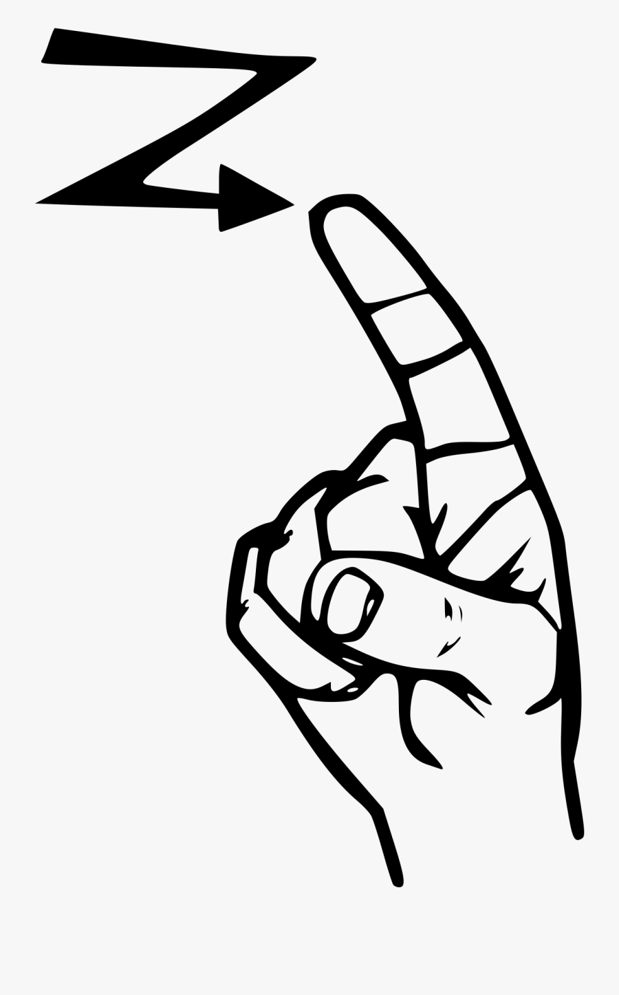 Sign Language Z , Free Transparent Clipart - ClipartKey
