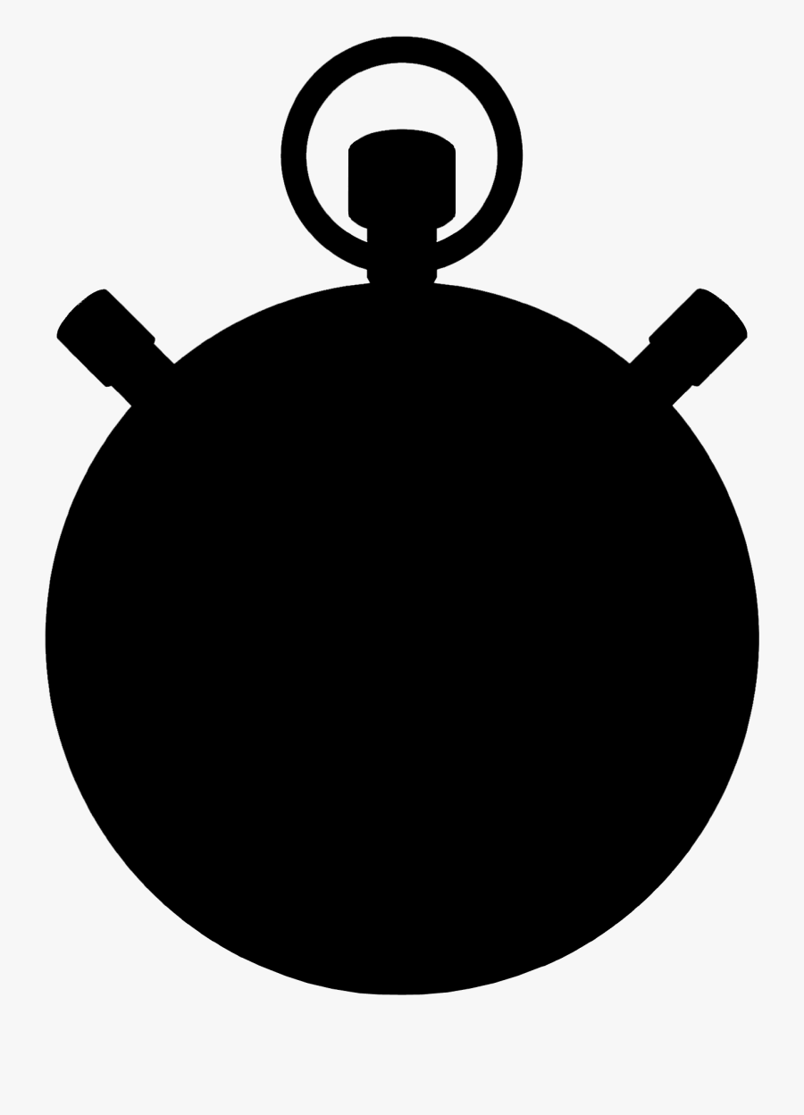 Stopwatch Silhouette , Free Transparent Clipart - ClipartKey