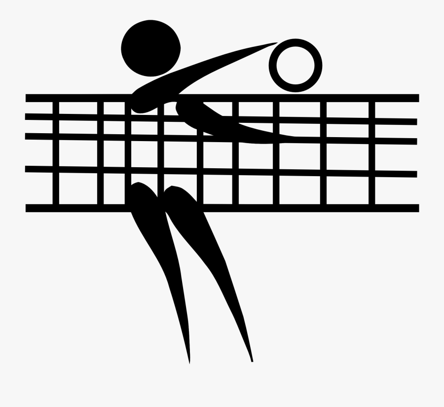 Volleyball Netball Ball Free Picture - Stick Figure Volleyball Clipart ...
