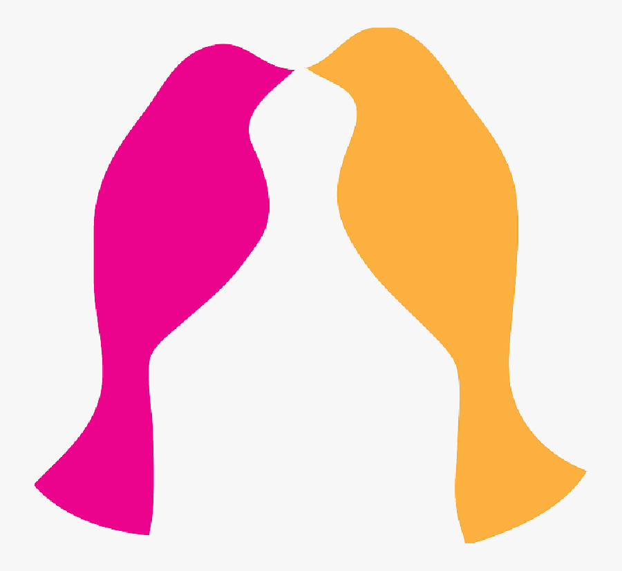 Clip Art Love Birds In Outline , Free Transparent Clipart - ClipartKey