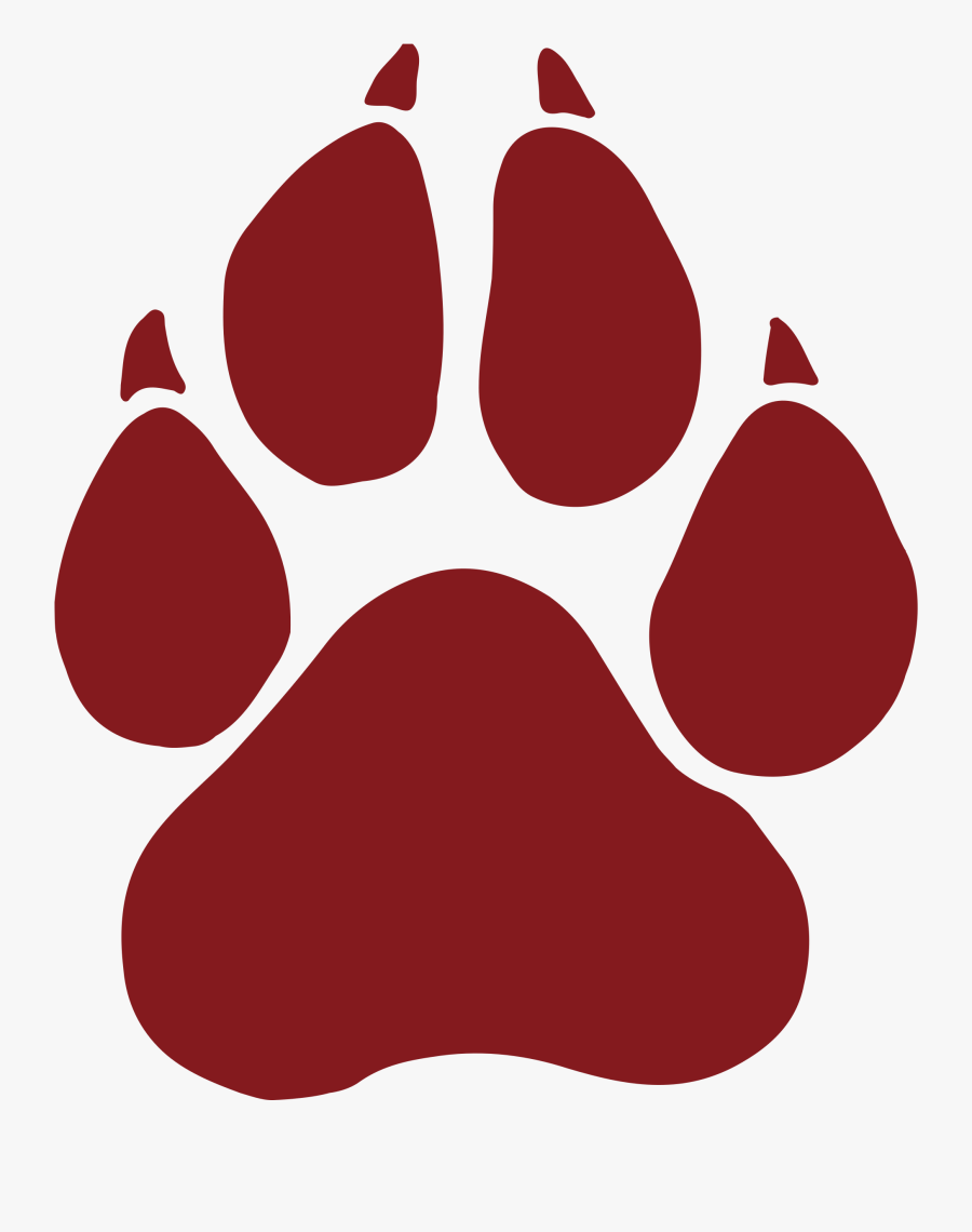 Red Wolf Paw Print