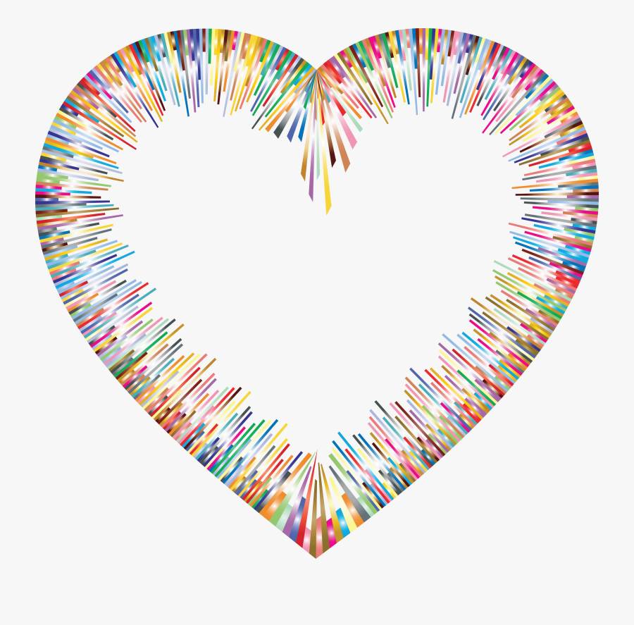 Free Clipart Of A Colorful Abstract Heart Border - Free Heart Border ...