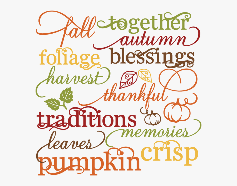 Transparent Long Weekend Clipart - Fall Words Clip Arts , Free ...