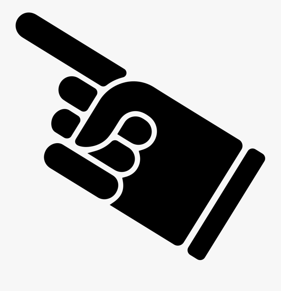 Hand With Extended Pointing Finger - Mano Apuntando Icono , Free ...